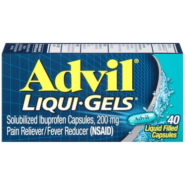 Advil Liqui-Gels, Fast Pain Relief, Ibuprofen 200mg, 240 Capsules ...