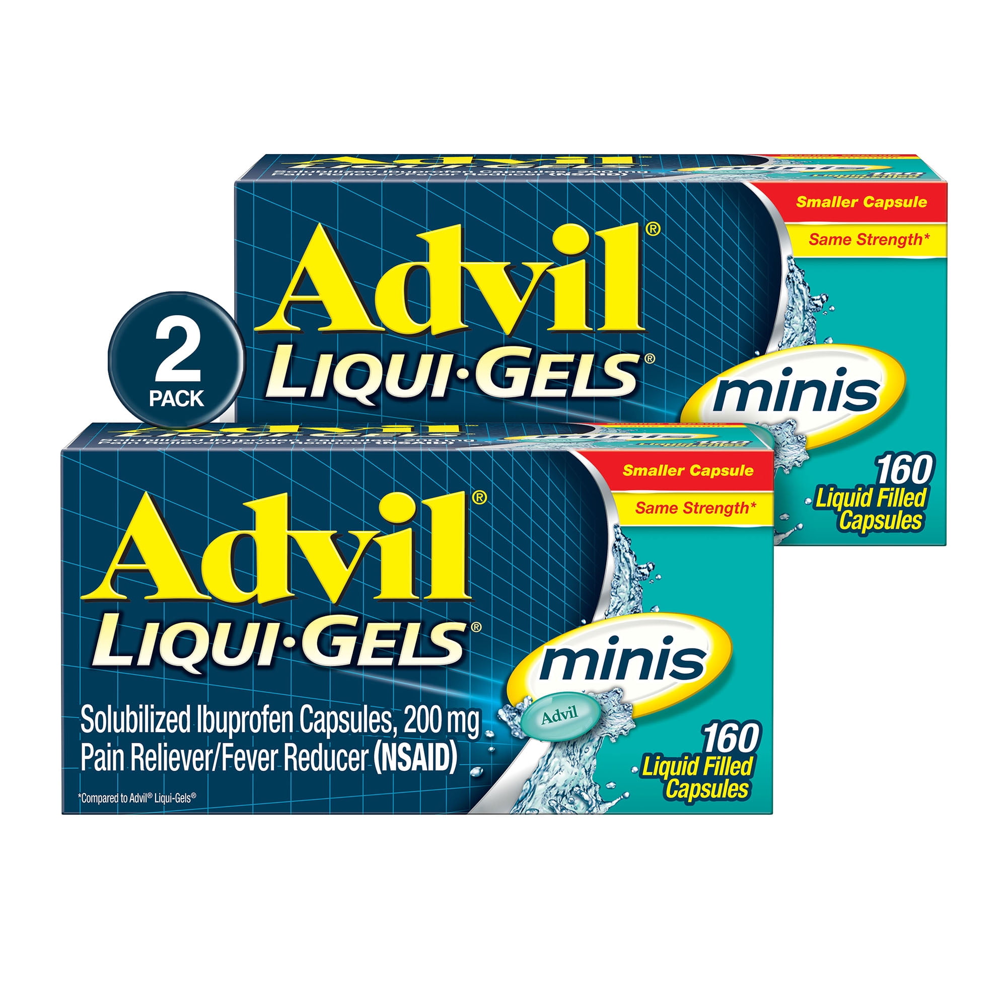 Advil LiquidGel Mini's 320 (2x160) HSA/FSA Eligible - Walmart.com