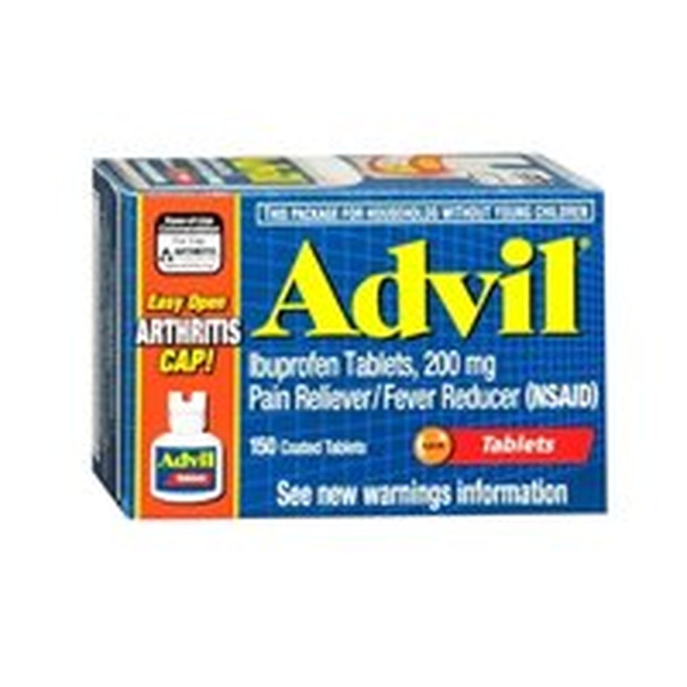 Advil Pain Reliever / Fever Reducer Coated Caplet (Pack of 2) - Walmart.com