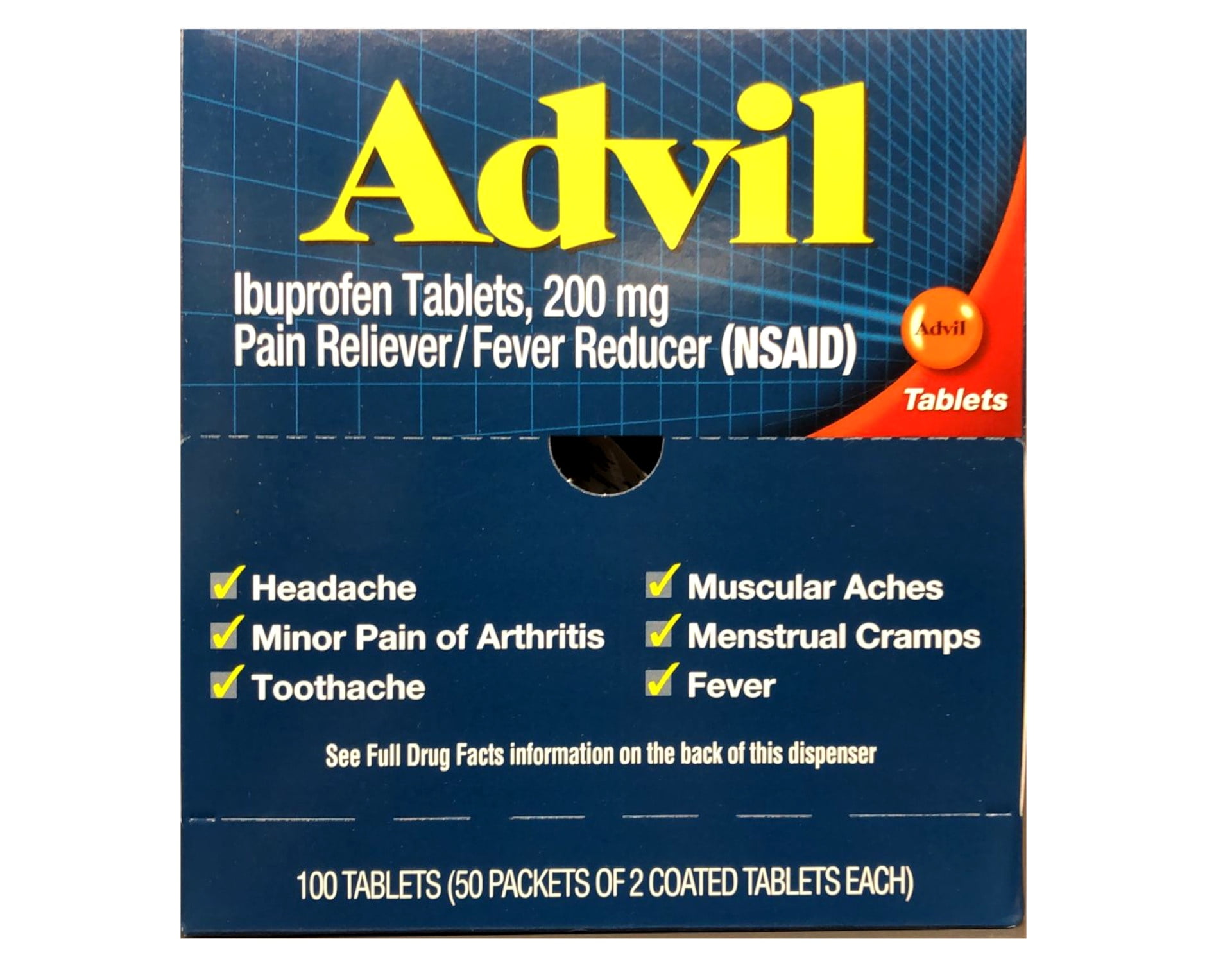 Advil Pain Reliever and Fever Reducer, Pain Relief Medicine with ...