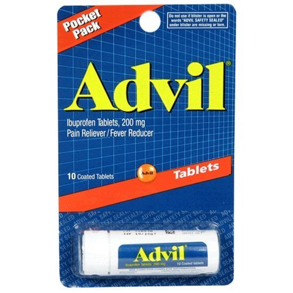 Advil Pain Reliever and Fever Reducer, Ibuprofen (Pack of 8) - Walmart.com