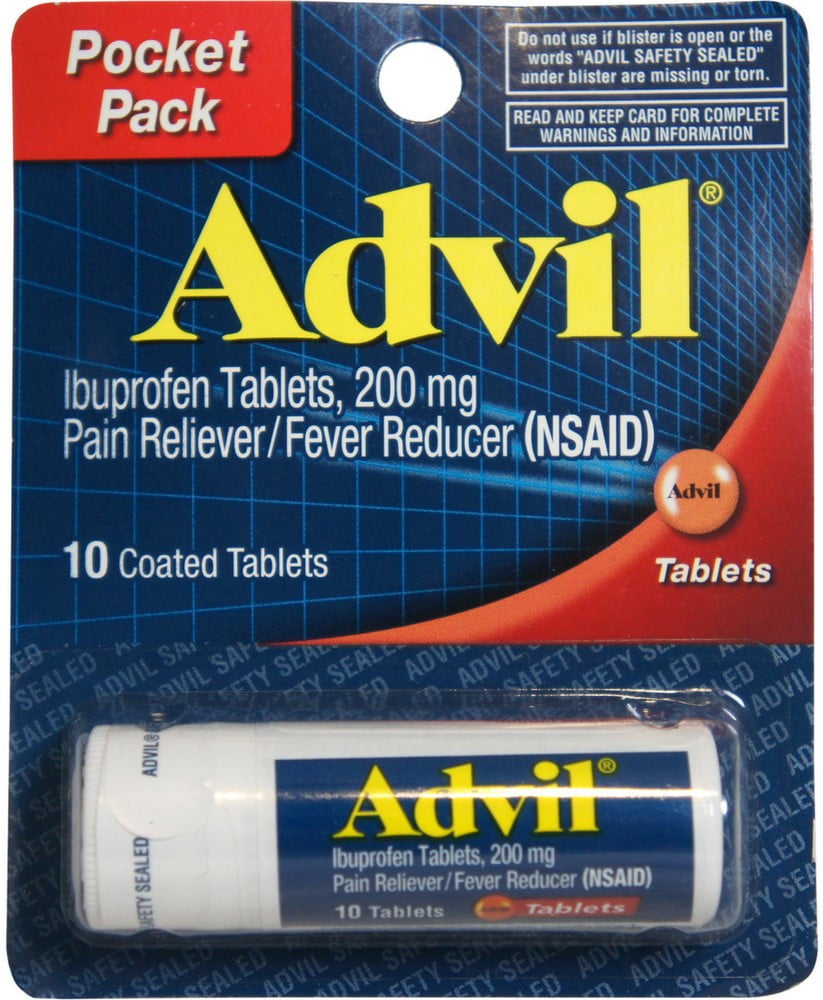 Advil Pocket Pack 200mg Tablets, 10 ea (Pack of 3) - Walmart.com