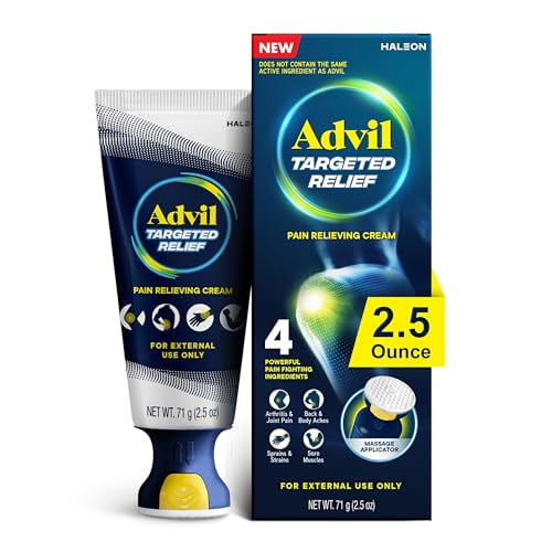Advil Targeted Relief Pain Relieving Cream with Massage Applicator, Up ...