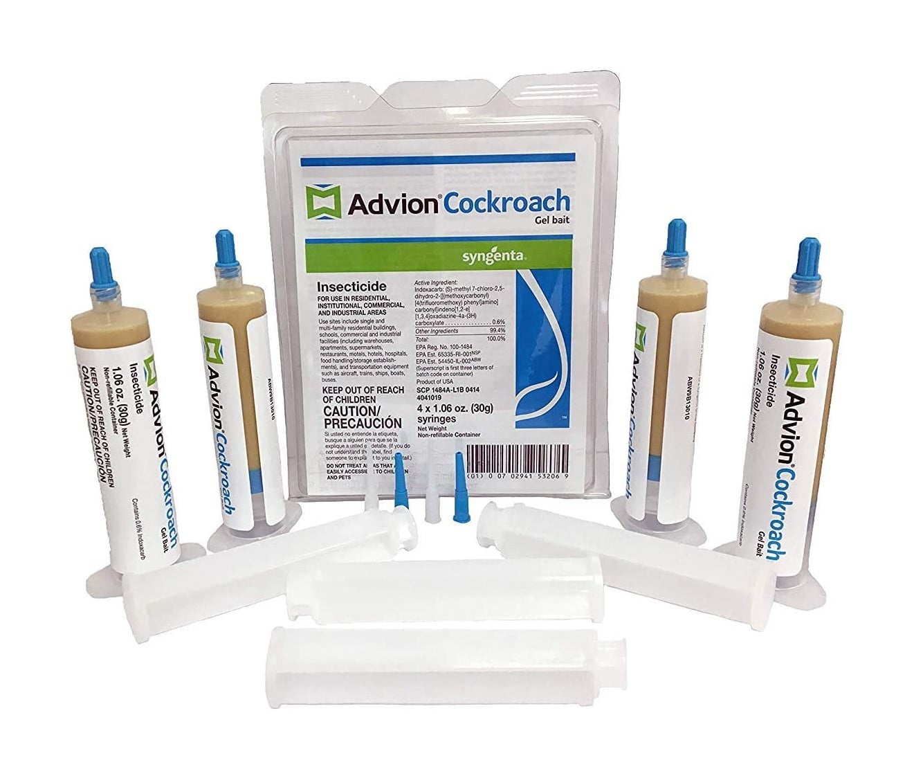 Syngenta Advion Cockroach Bait Gel, 30g Tubes, 4 Pack, Targets All Cockroach Species - Walmart.com