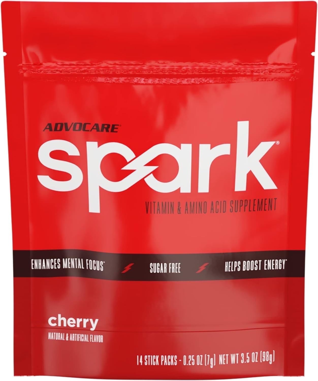 AdvoCare Spark 14 Stick Pack Cherry Vitamin & Amino Acid Supplement ...