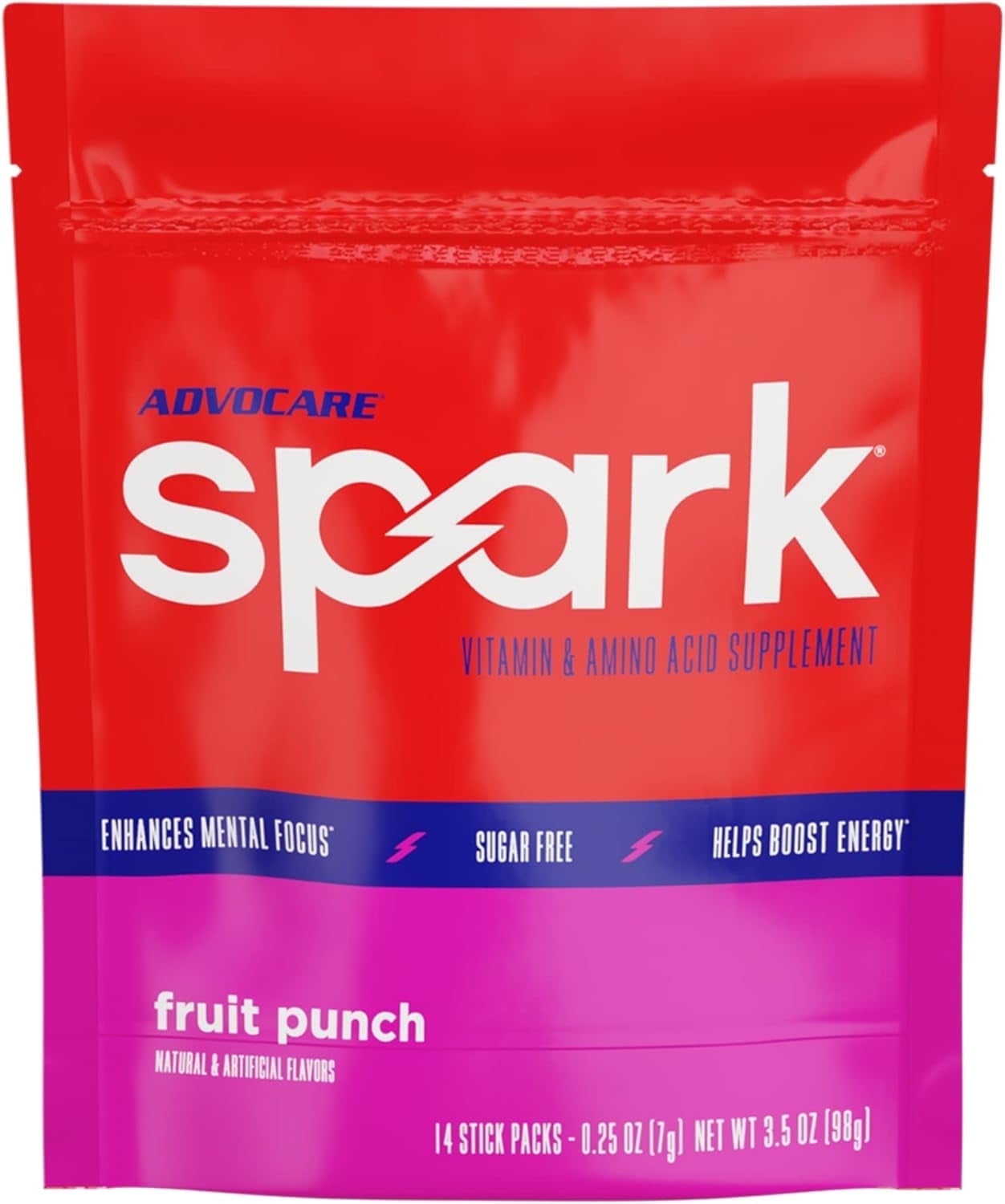Spark Fruit Punch Vitamin & Amino Acid Drink - Zero Sugar, Health ...