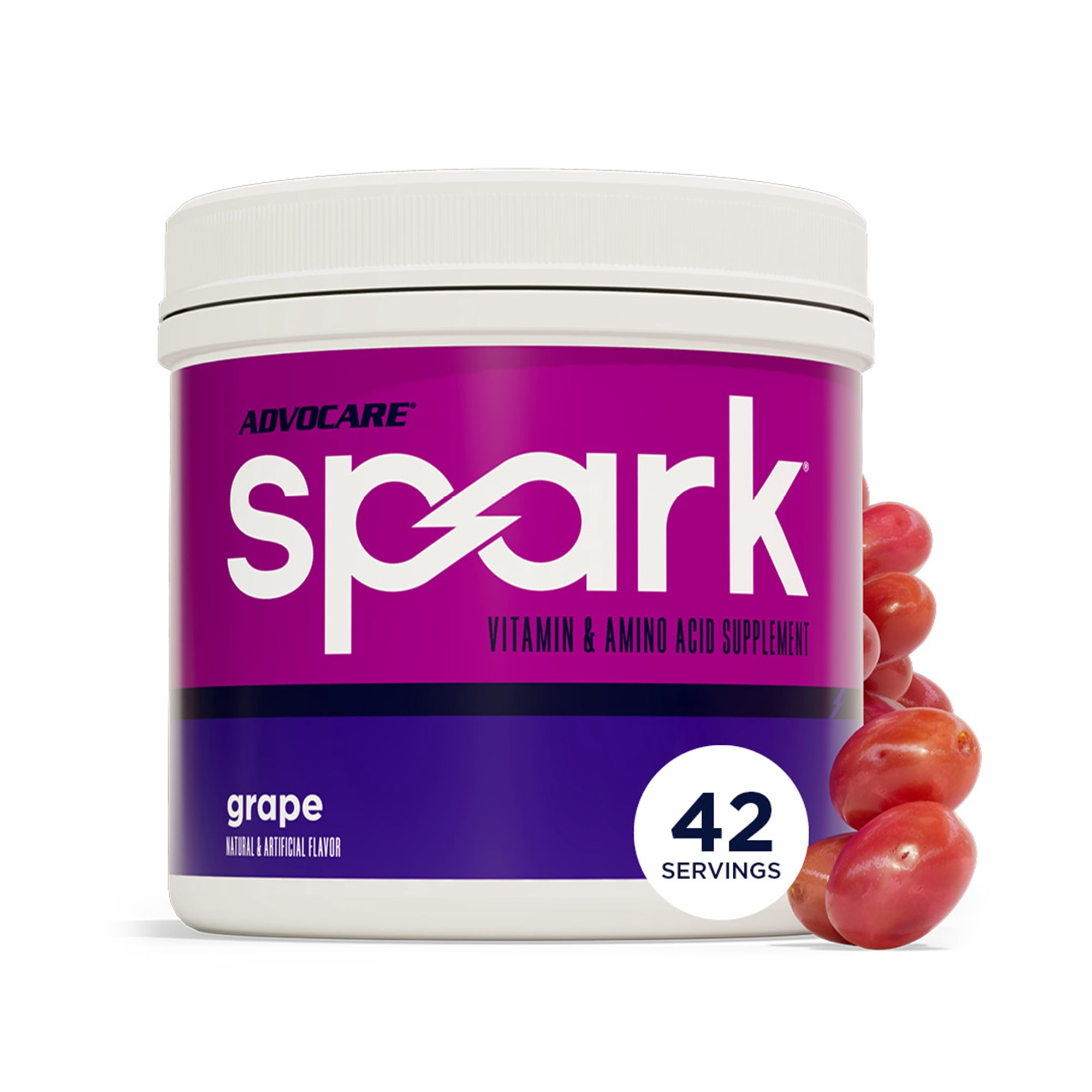Free Shipping! AdvoCare Spark Energy Drink Mix Grape Flavor 10.5 oz ...