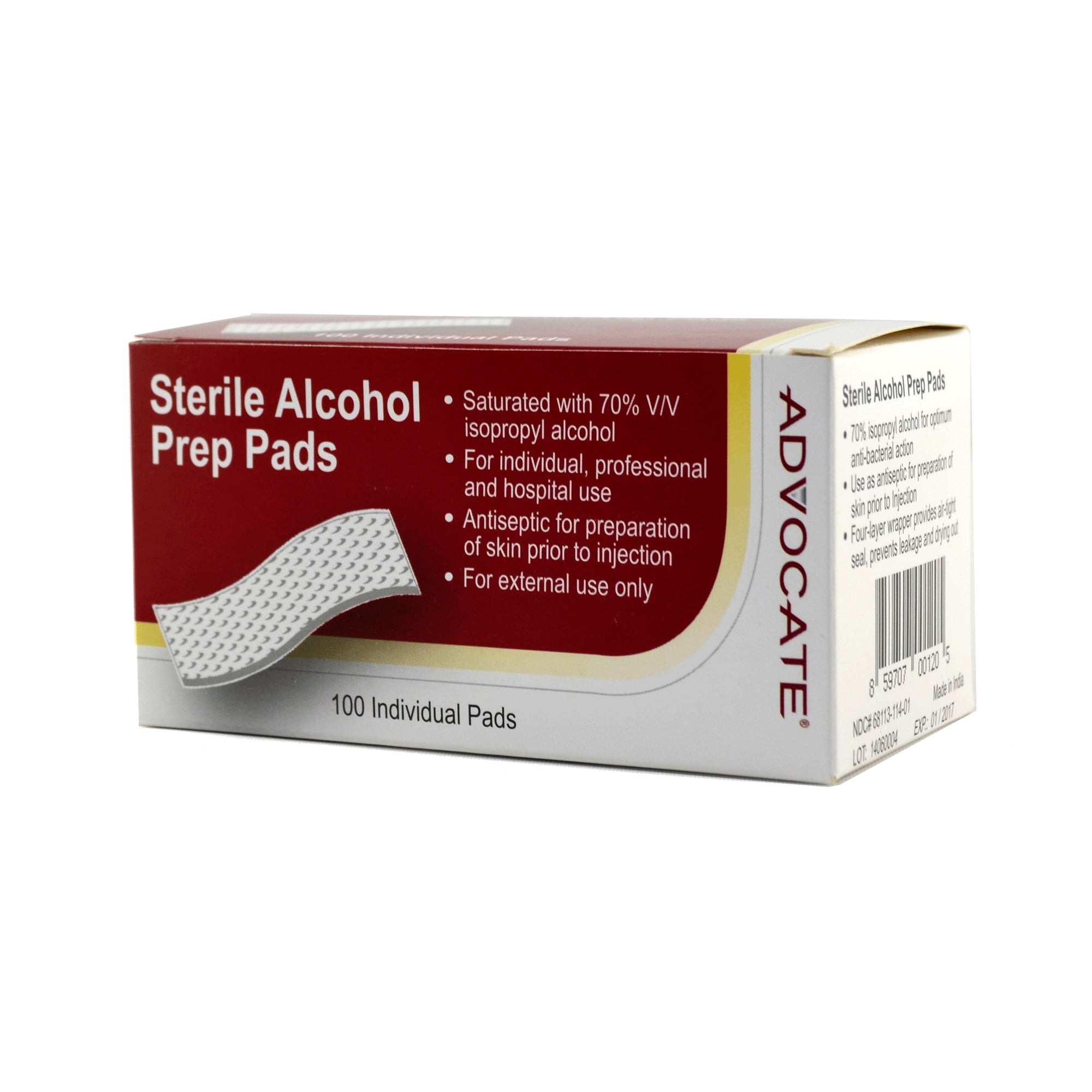 Advocate Alcohol Swabs, 100 Ct HSA/FSA Eligible - Walmart.com