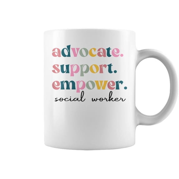 Advocate Support Empower Cute Social Worker Graduation Msw Coffee Mugs ...