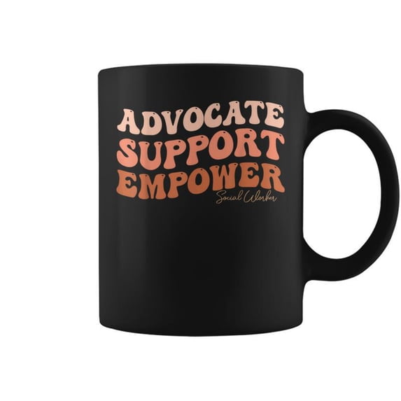 Advocate Support Empower Groovy Social Worker Graduation Coffee Mugs ...