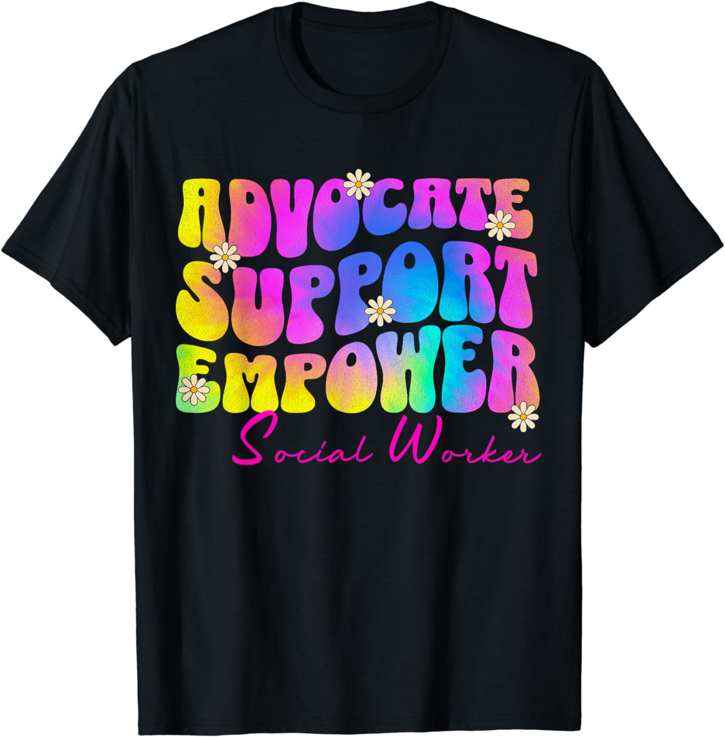 Advocate Support Empower Groovy Social Worker Graduation Cotton T-Shirt ...