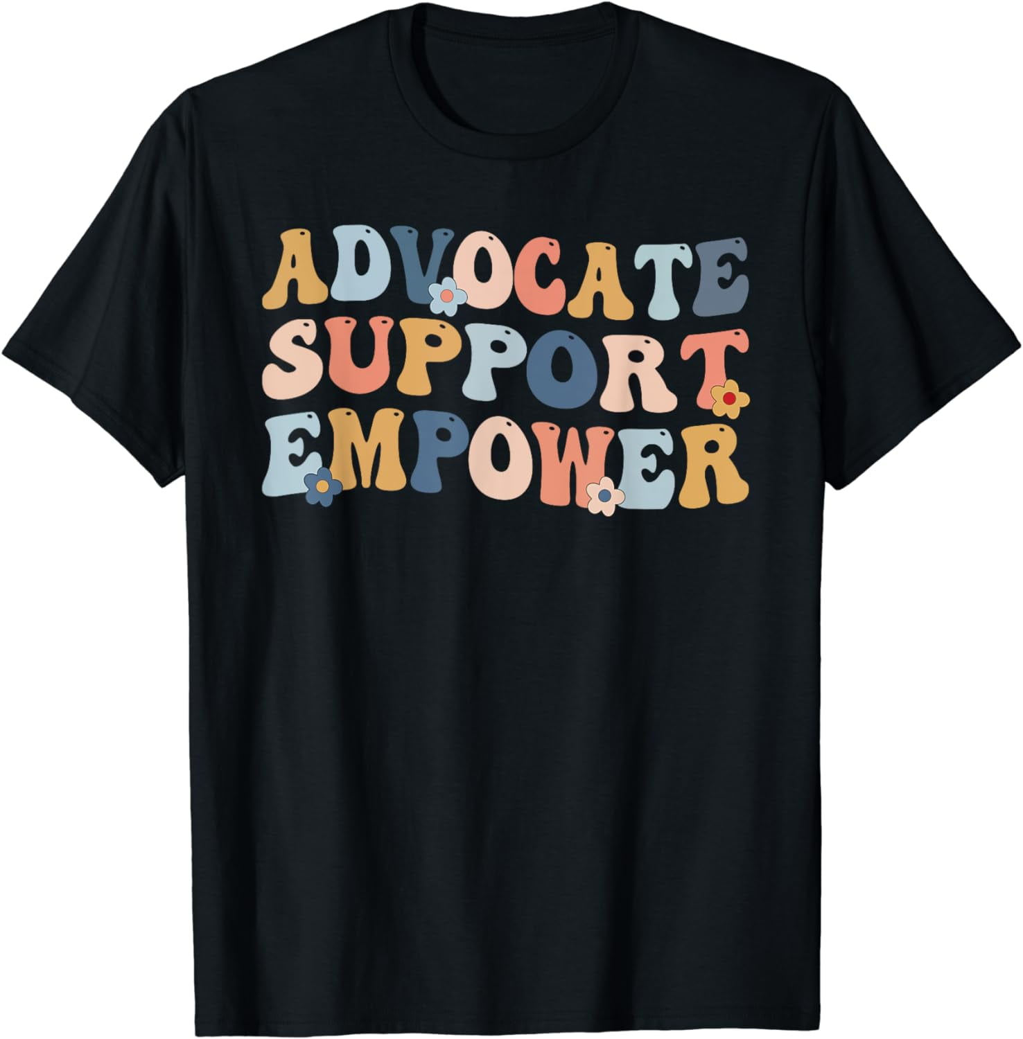 Advocate Support Empower Groovy Social Worker Graduation MSW T-Shirt ...