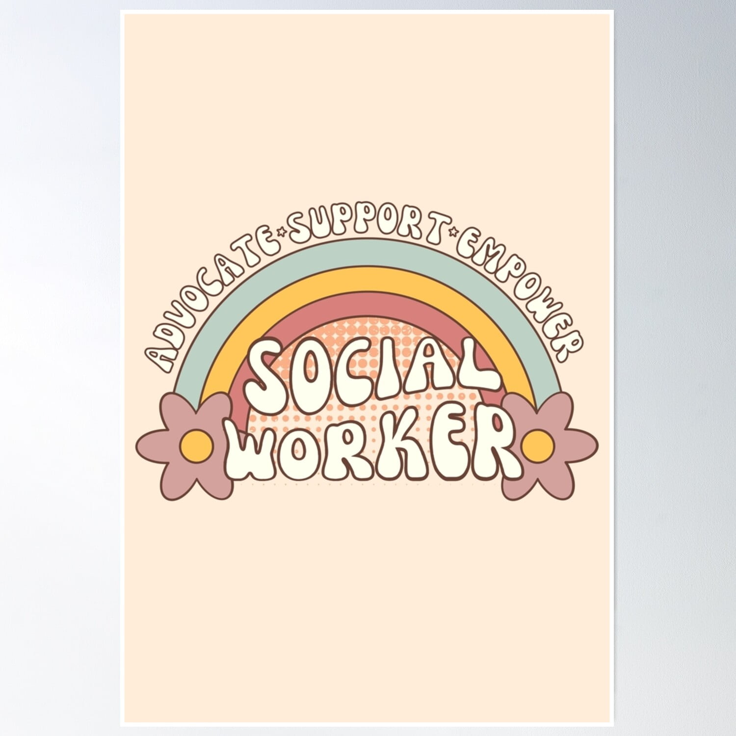 Advocate Support Empower Social Worker Graduate Poster Wall Art, Modern ...