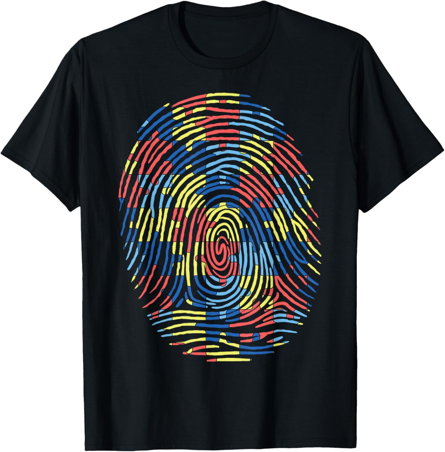 Advocate Support Fingerprint Autism T-Shirt - Walmart.com