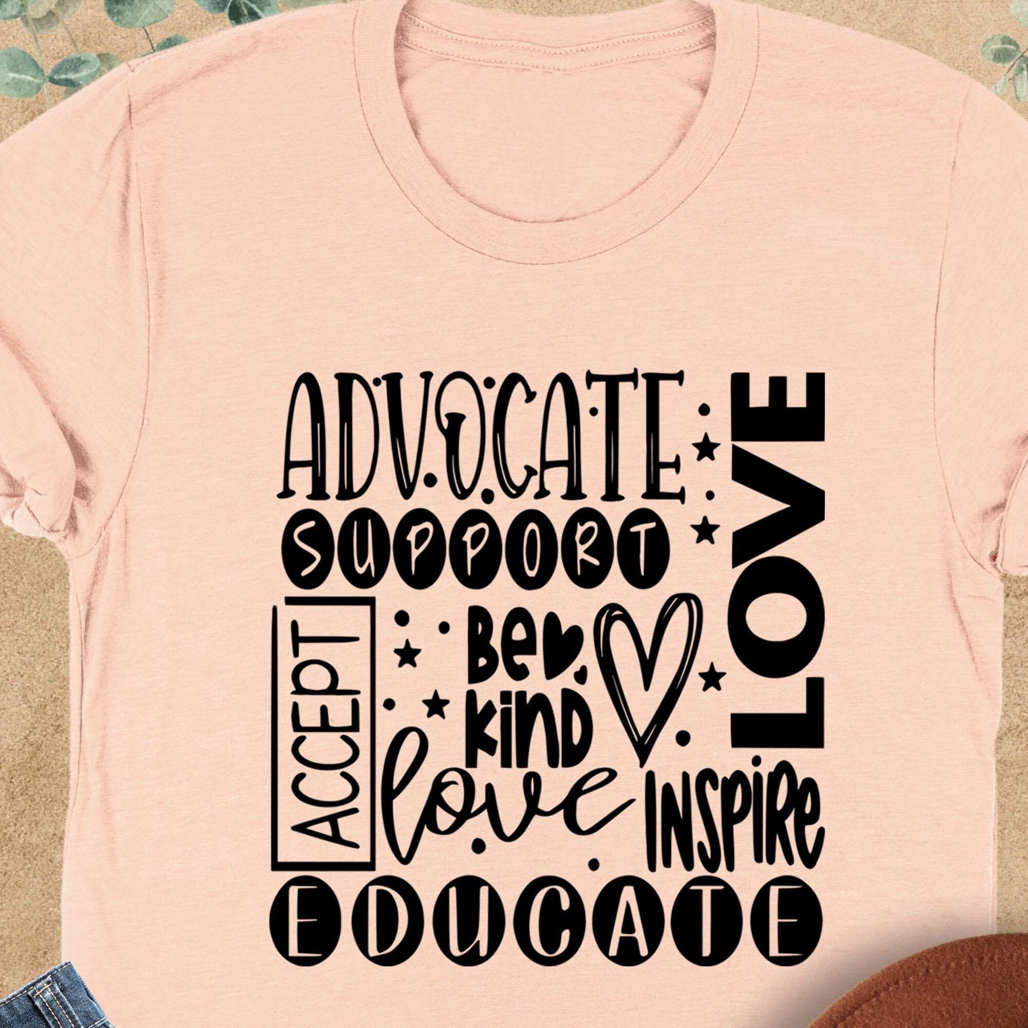 Advocate Support Shirt Accept Be Kind Educate Love Shirt Sped Teacher ...