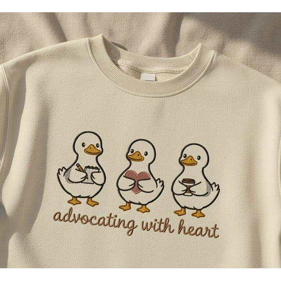 Advocate Sweatshirt with Cute Duck Illustration and Advocating With ...