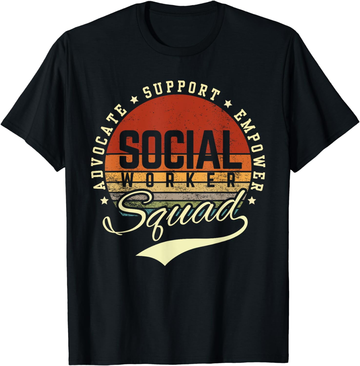 Advocate support empower Retro Social Worker Squad T-Shirt - Walmart.com