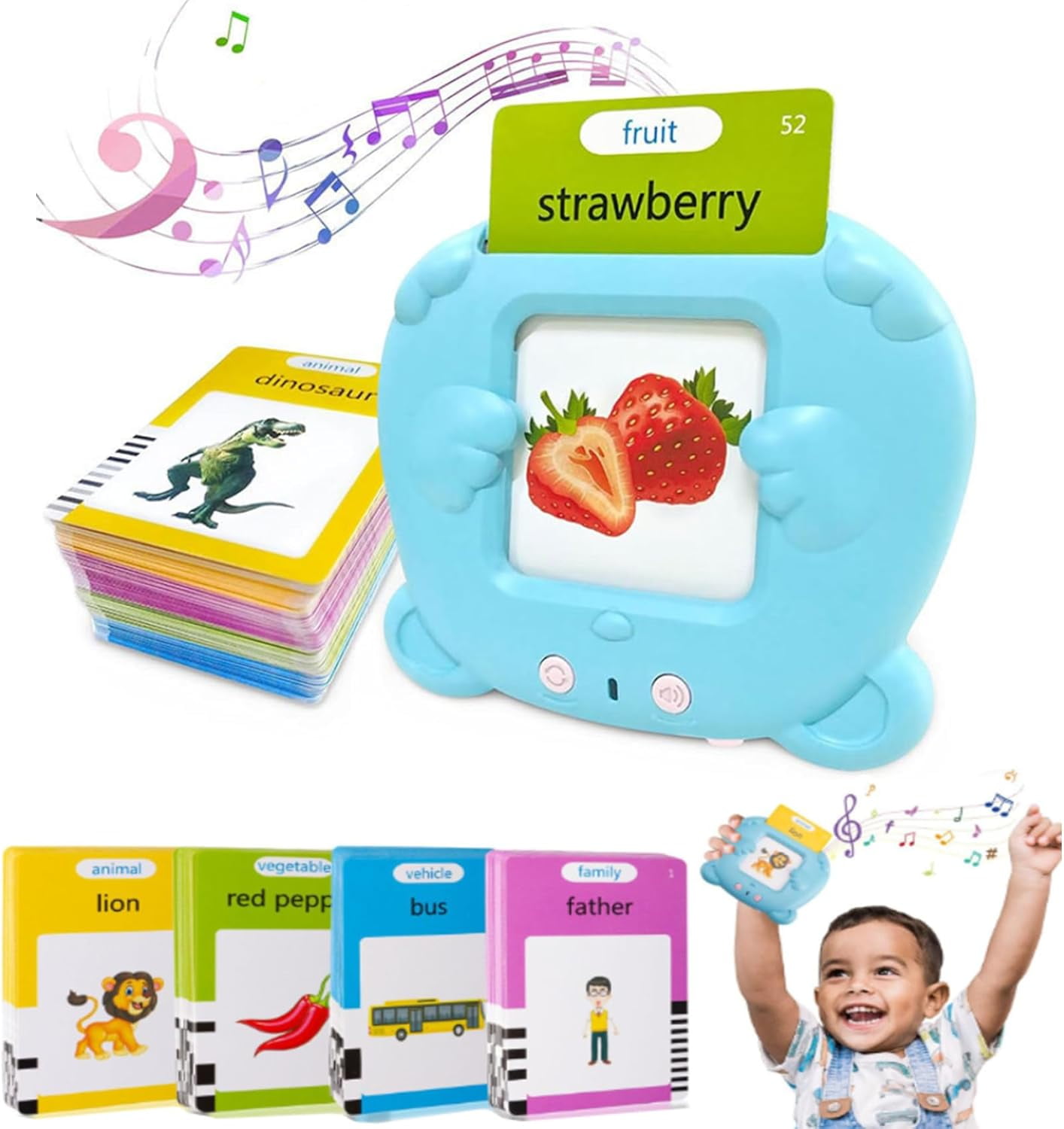 Advocatey Flash Card Reader, Talking Flash Cards Educational Toys, 224/ ...