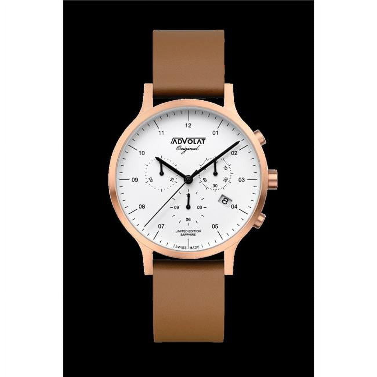 Advolat 88032-1RG-ML-1 Bauhaus 2 Rose Gold Watch with Milanaise Strap ...