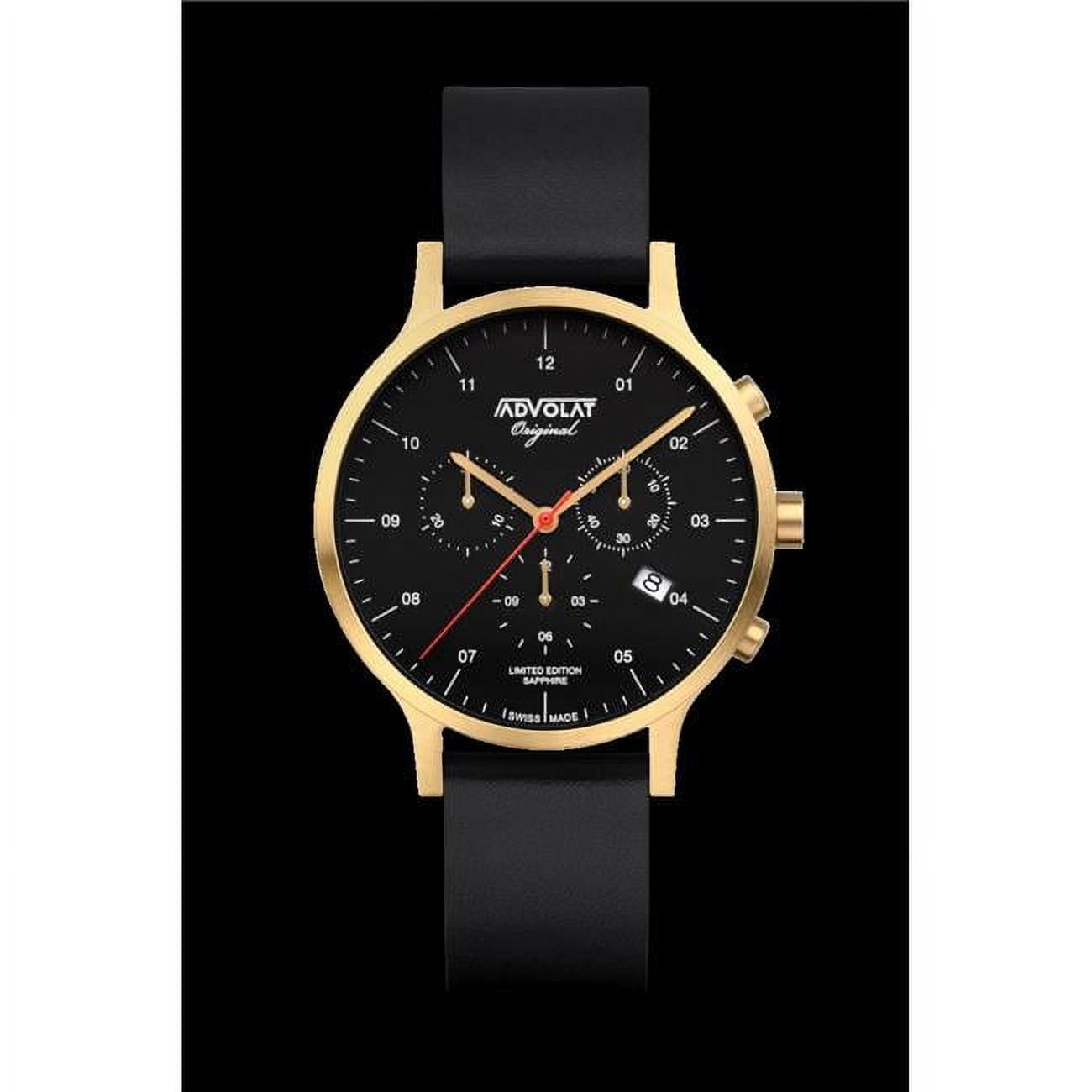 Advolat 88038-2G-L2 Bauhaus 2 Chronograph Black Dial Watch - Walmart.com