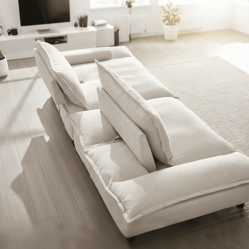 Advwin 114" Oversized Sailboat Loveseat Sofa Cloud Couch, Convertible ...