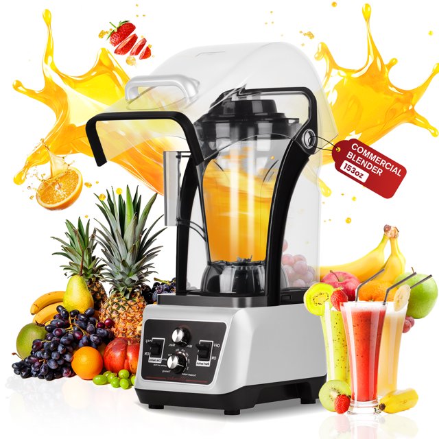 Advwin 153Oz. Commercial Blender With Soundproof Cover, Blenders for ...