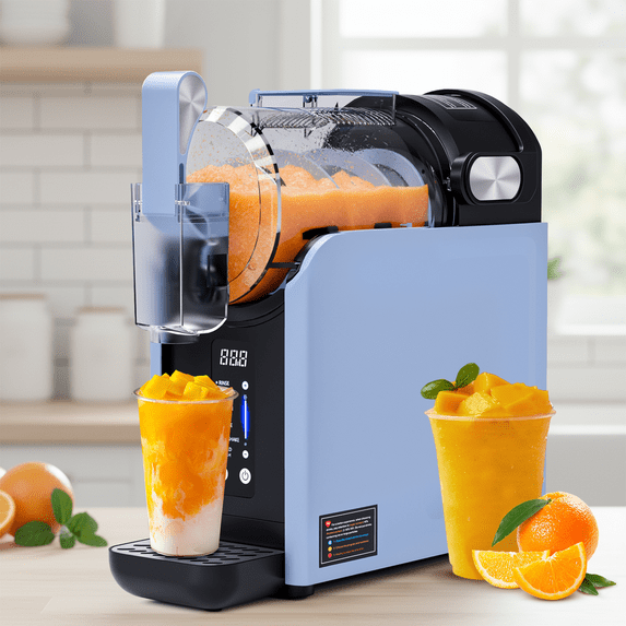 Advwin 2-in-1 Ice Cream & Slushy Maker, 68oz Fast Cooling Countertop ...