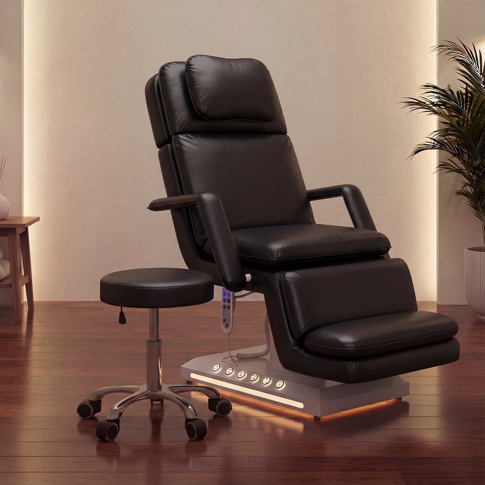 Advwin Electric Massage Table with Stool, 3-Motor Professional Spa ...