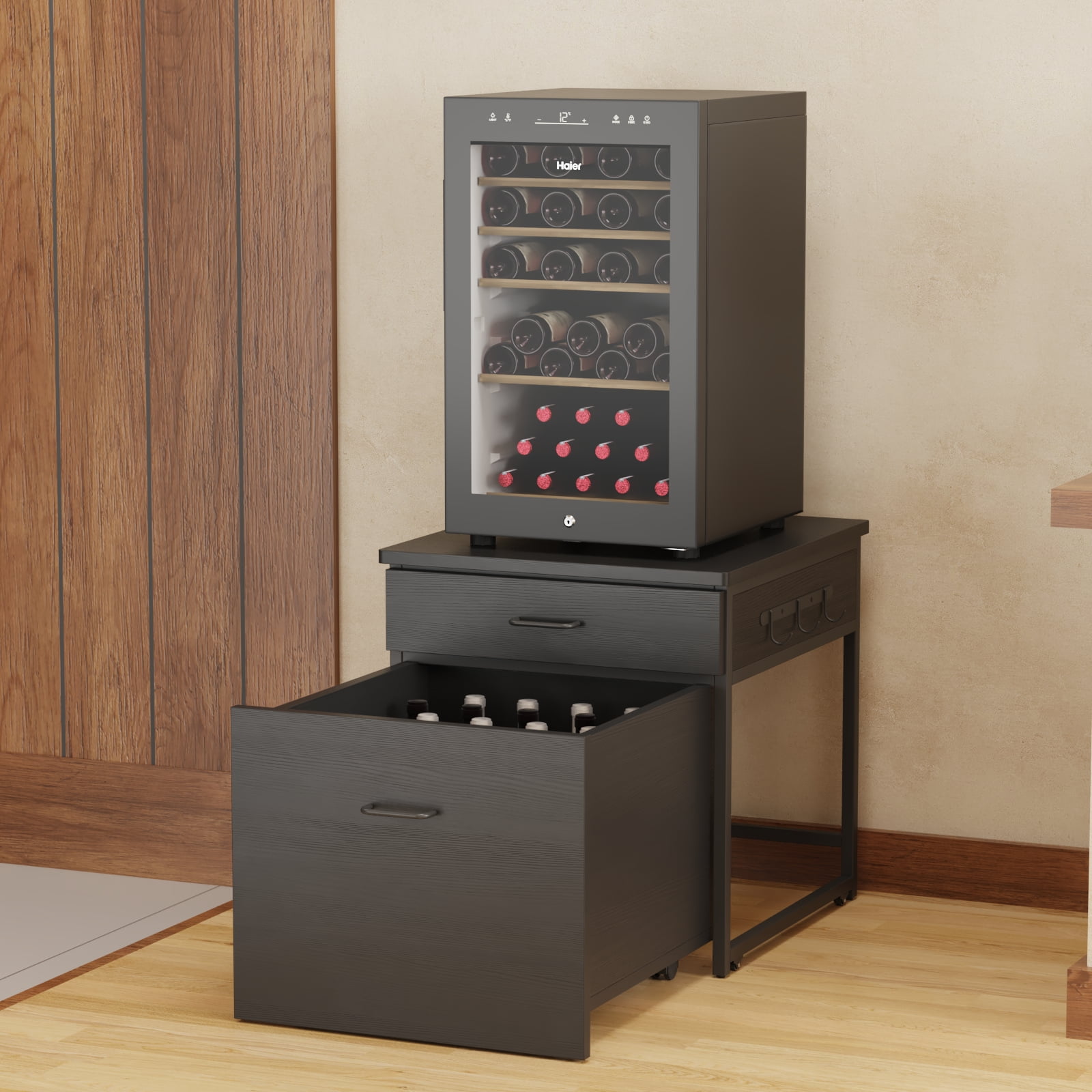 Advwin Heavy Duty Mini Fridge Stand with Storage, Mini Refrigerator ...