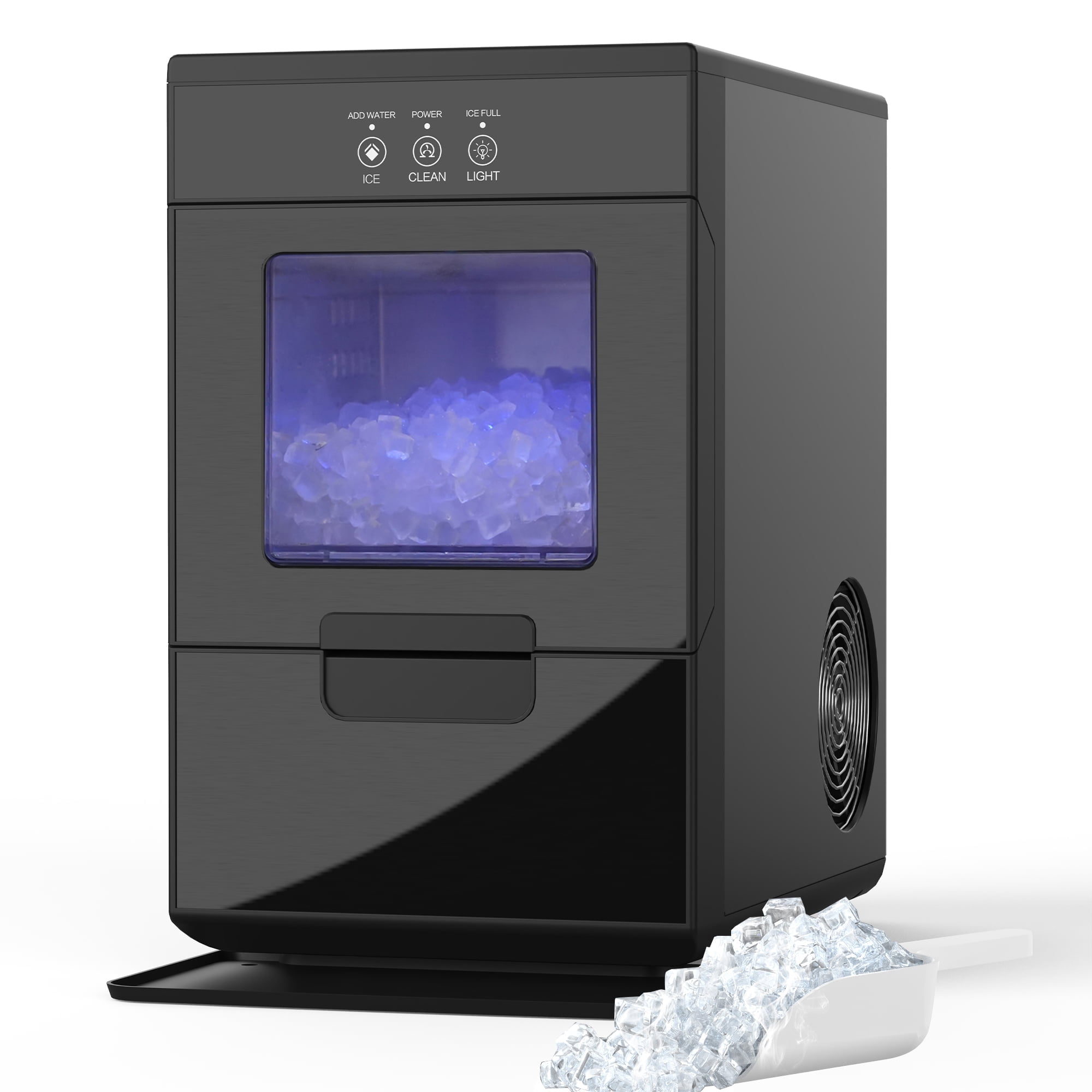 Advwin Nugget Ice Maker Machine Countertop with Soft Chewable Ice ...