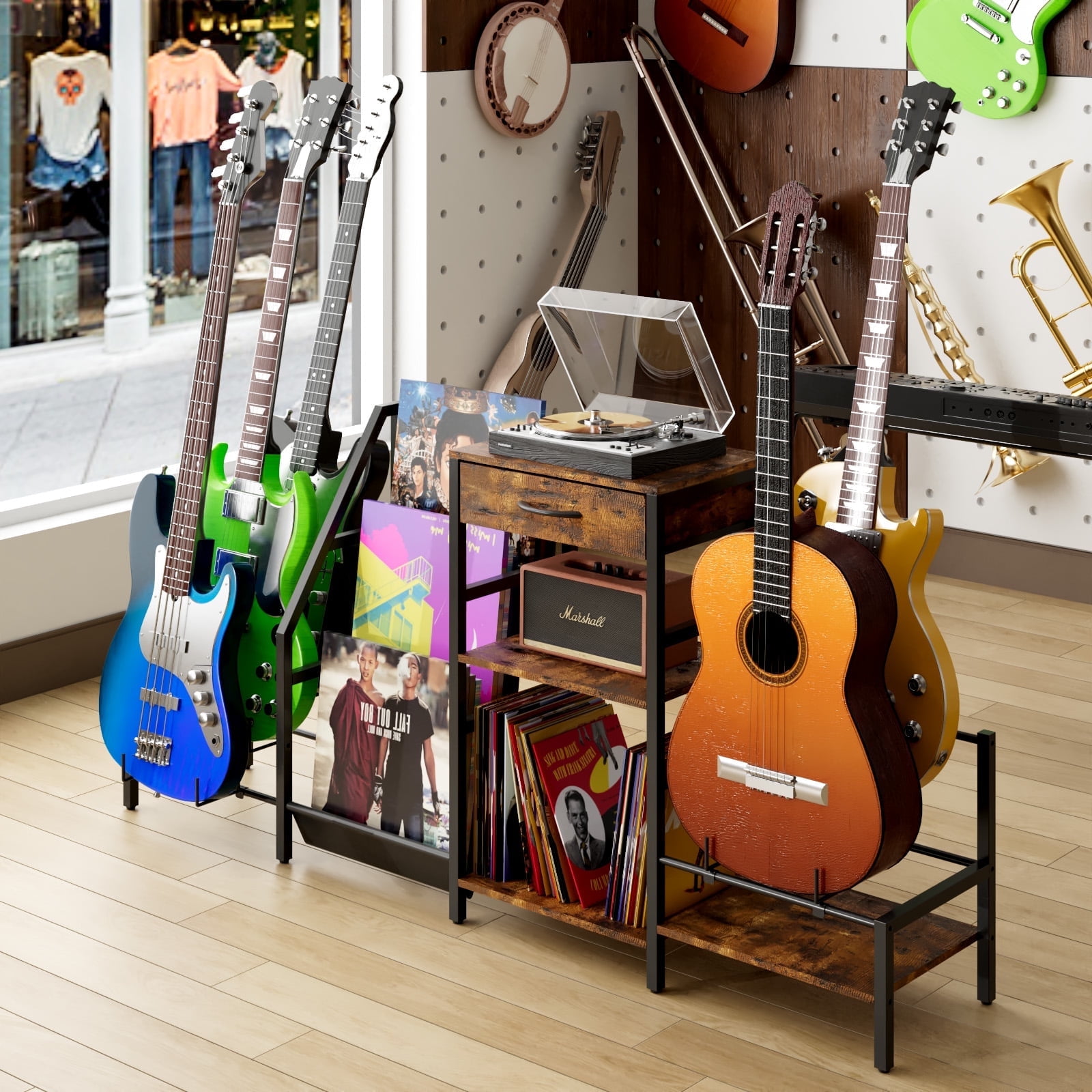 Advwin Guitar Stand for Acoustic, Electric & Bass, Adjustable Guitar ...