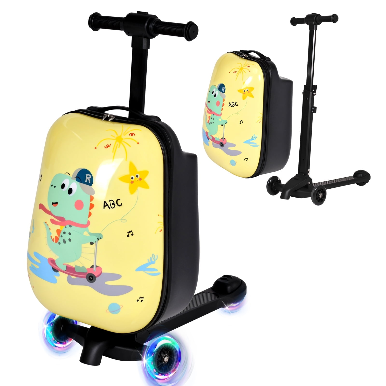Advwin Scooter Luggage for Kids & Adults, 4-in-1 Detachable Foldable ...