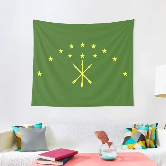 Adygea Flag Tapestry ration Aesthetic ration For Rooms Tapestry ...