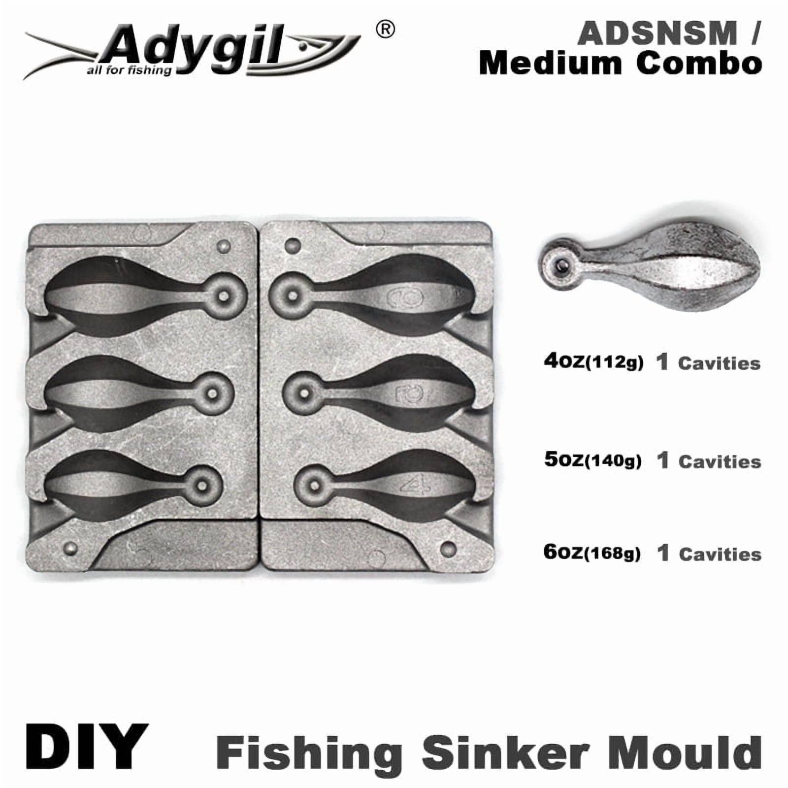 Adygil DIY Fishing Snapper Sinker Mould ADSNSM/Medium Combo Snapper ...