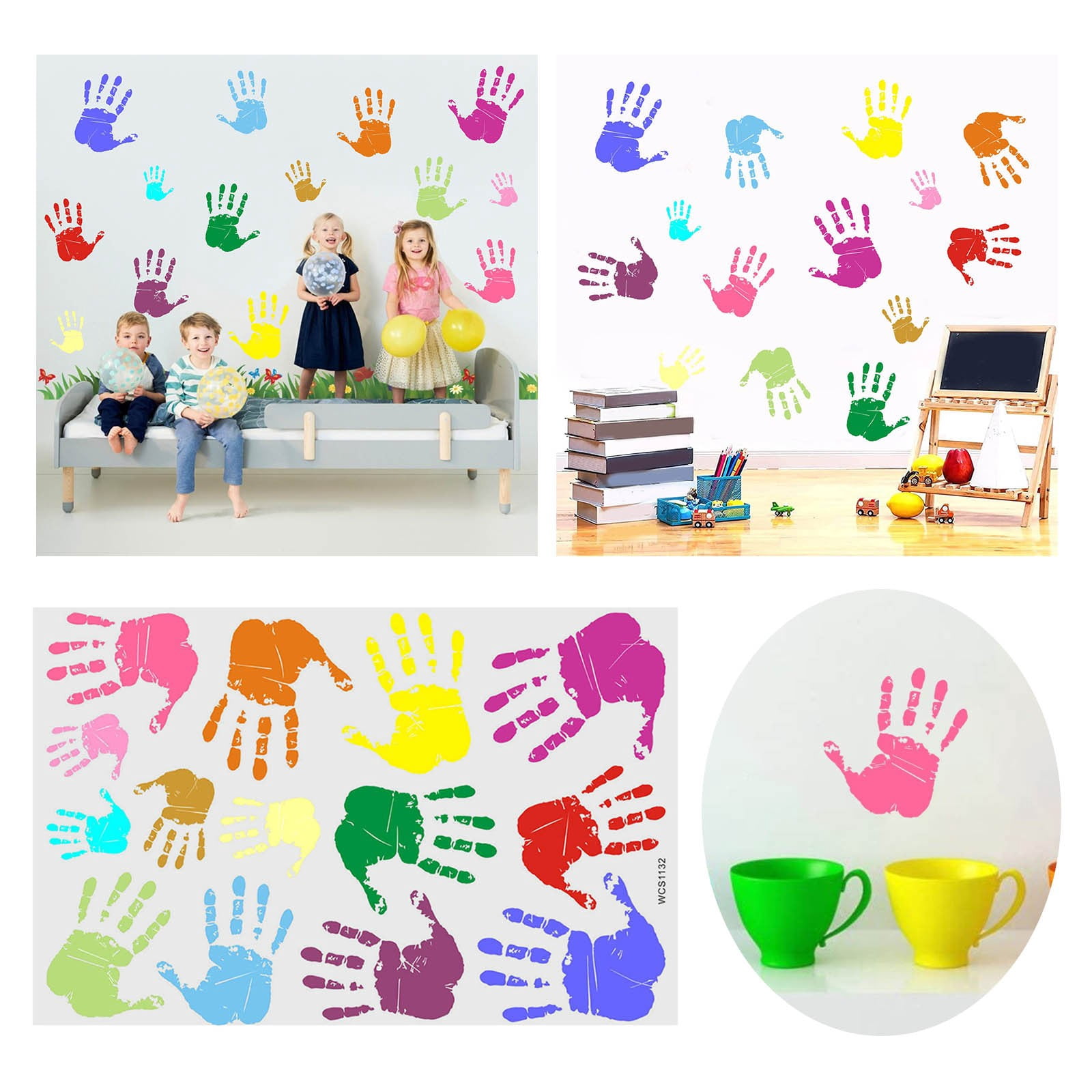 Adyi Clearance Stickers, Pvc Color Palm Wall Decoration Sticker Wall ...