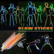 D-FantiX 12 Pack Light Up Pop Fidget Tubes, Sensory Glow Sticks for ...