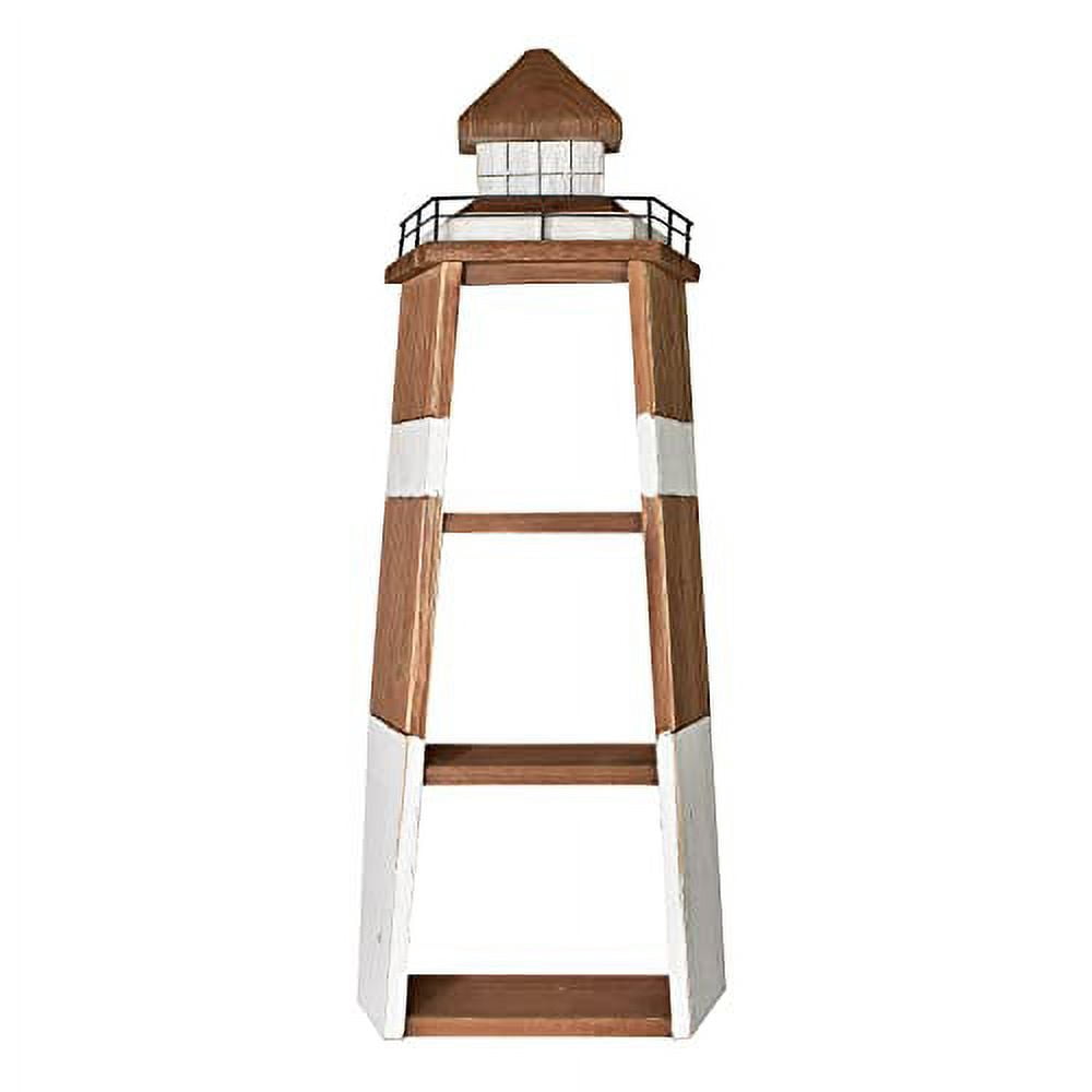 Aecipl Solid Wood Lighthouse Shelf Decorative Nautical Floating Shelves ...