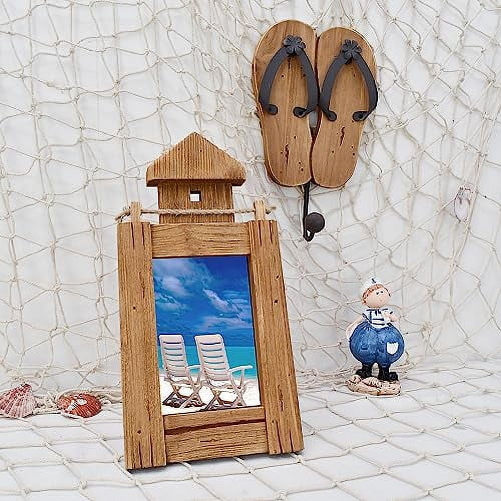 Aecipl Wooden Lighthouse Photo Frame Nautical Tabletop Decor Beach ...