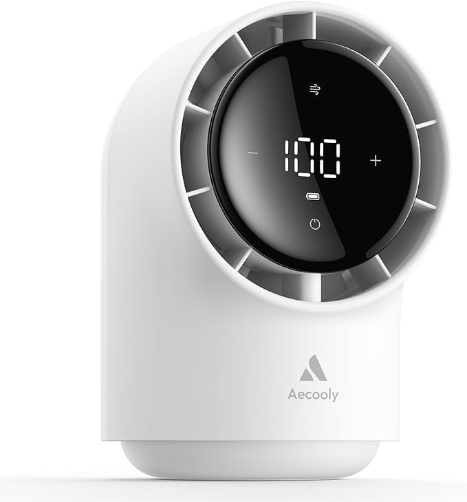 Aecooly Chic 01 Lite Desk Fan - 100-Speed Touch Control, 4000mAh ...