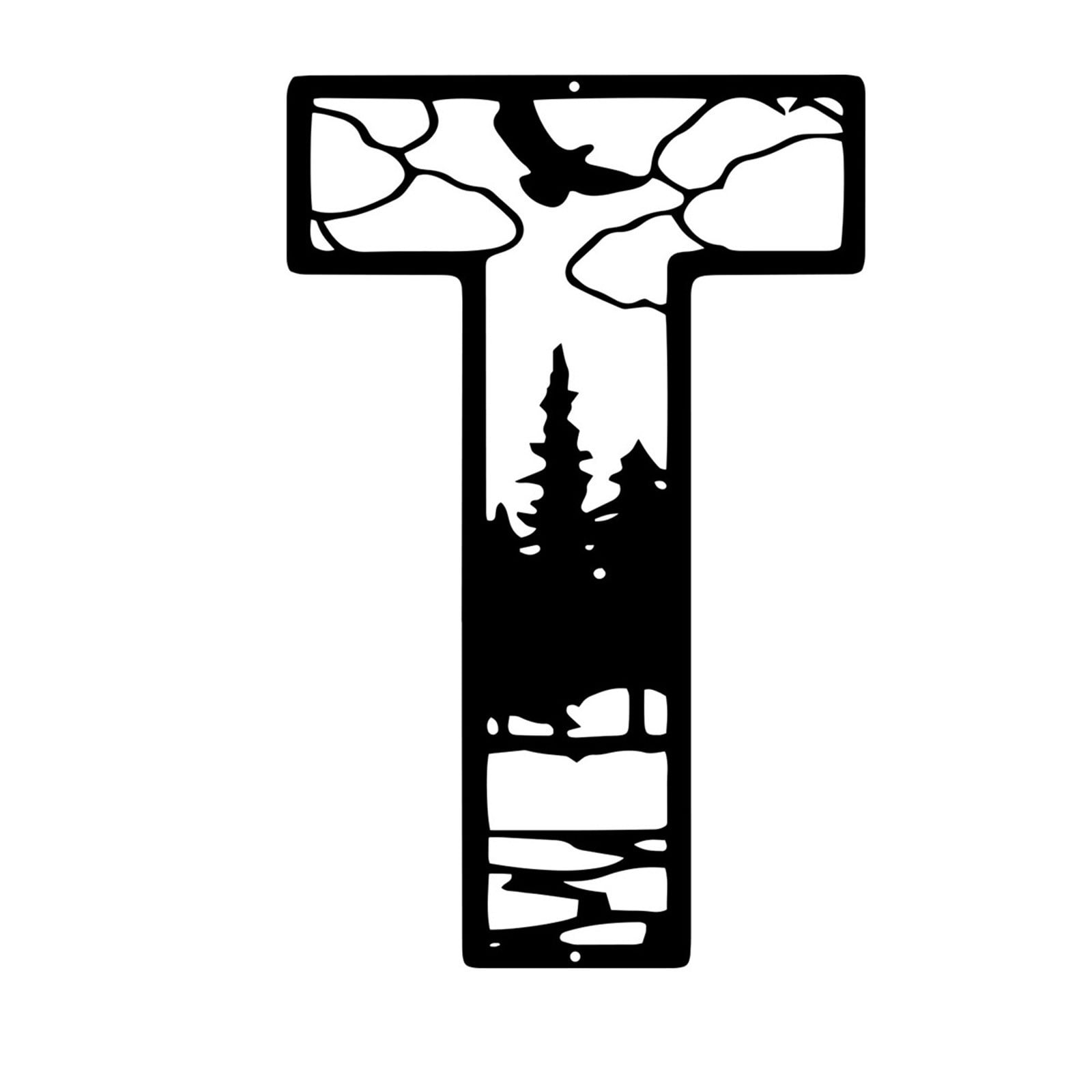 Aedtie Wall Decor Metal Letter Outdoor Monogram Wall Decor Nature Wall ...