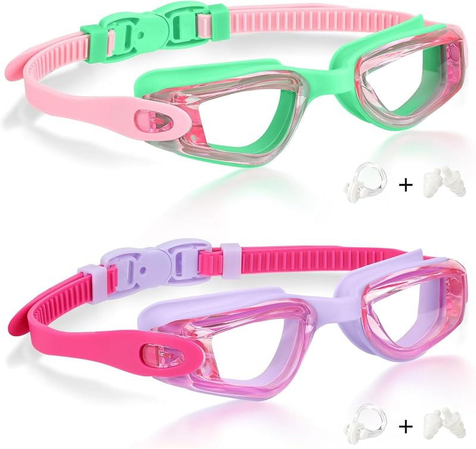 Aegend Kids Swim Goggles, Pack of 2 Swimming Goggles for Children Boys ...