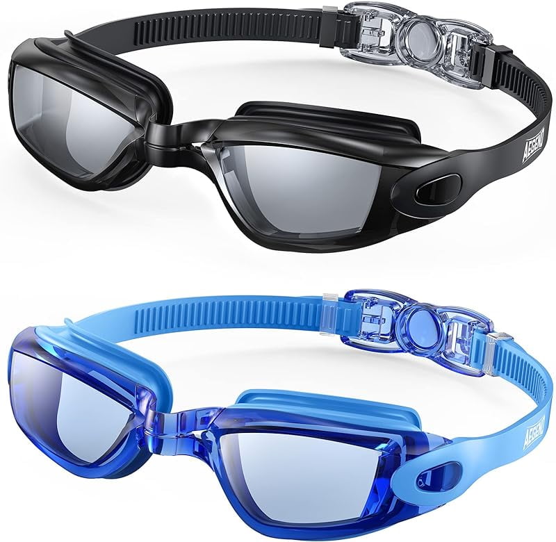 Aegend Swim Goggles, 2 Pack Swimming Goggles No Leaking Adult Men Women ...