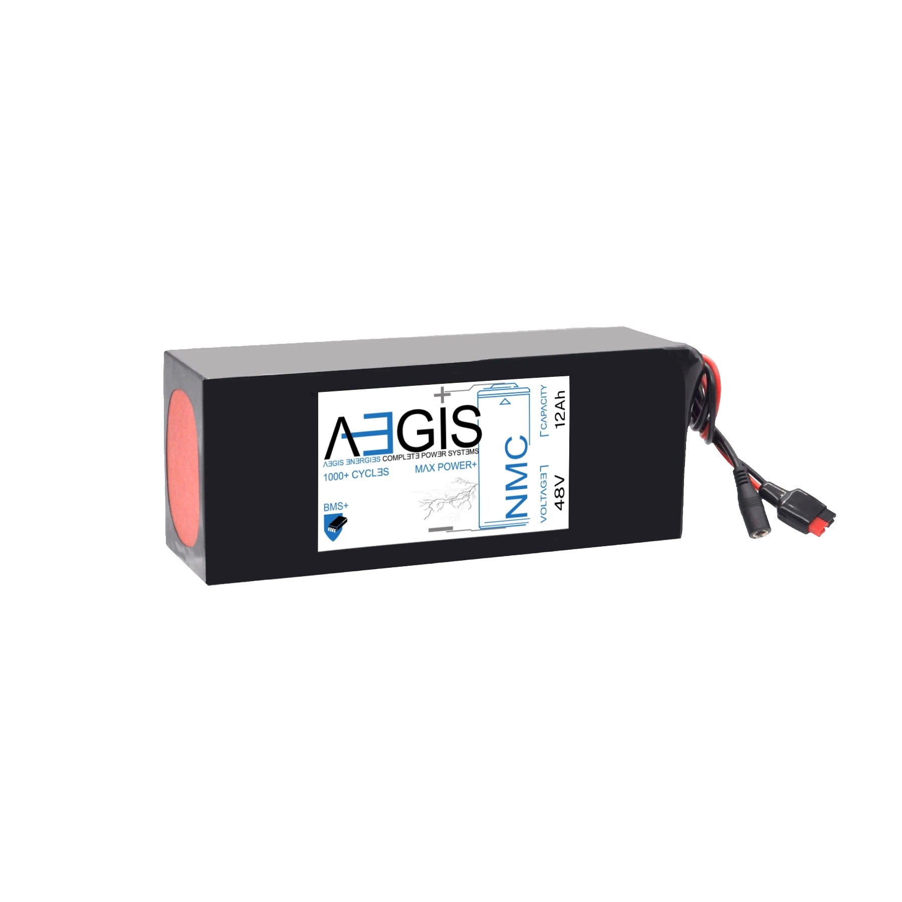 Aegis Battery 48V 12Ah Lithium Battery, NMC Deep Cycle, 18650 Cells ...