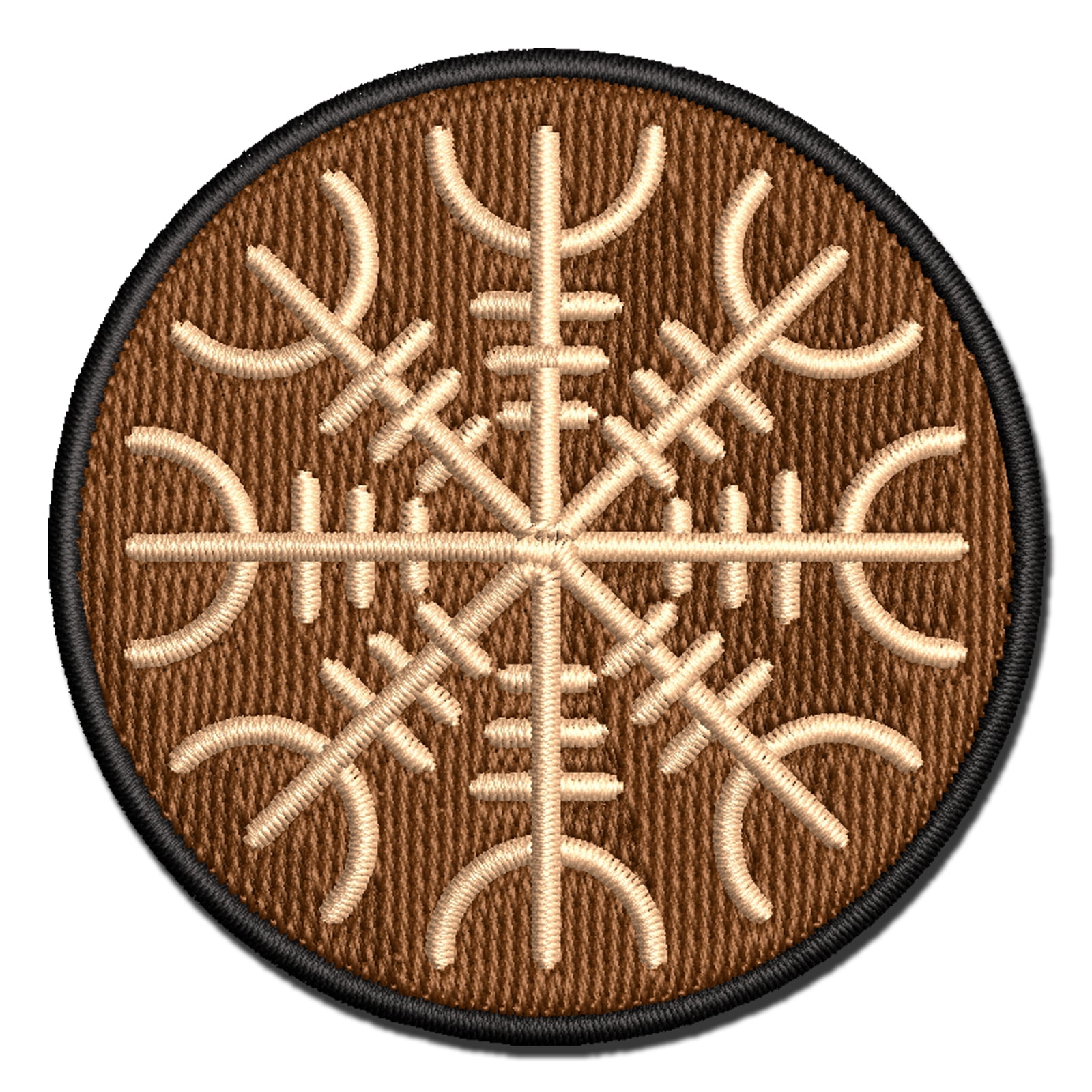 Aegishjalmur Helm Of Awe Rune Viking Symbol Of Protection Applique