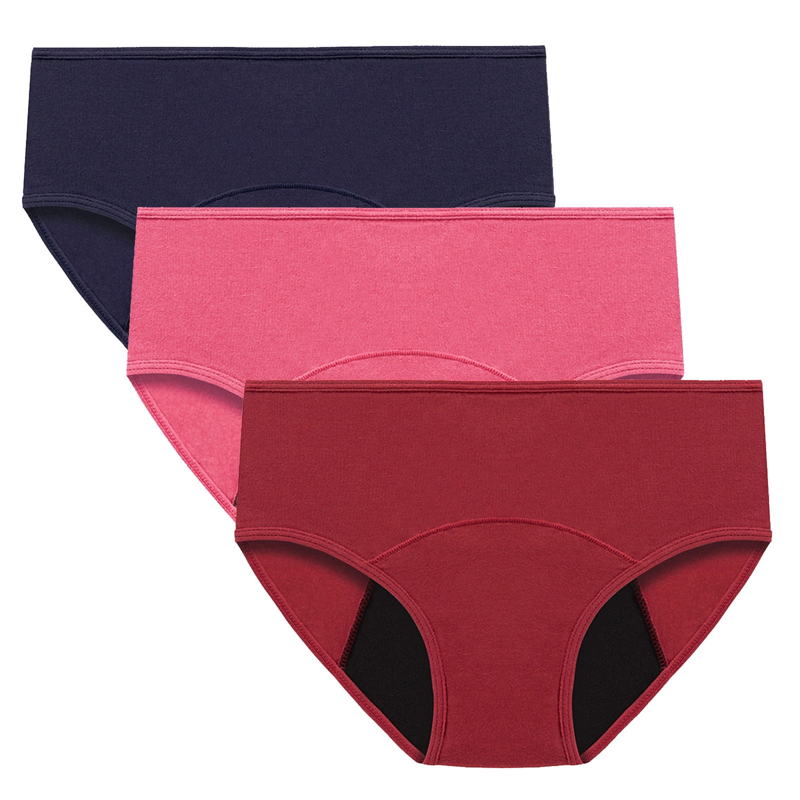 Aeguzox Cotton Underwear for Women 3PC Menstrual Leak Proof Cotton ...