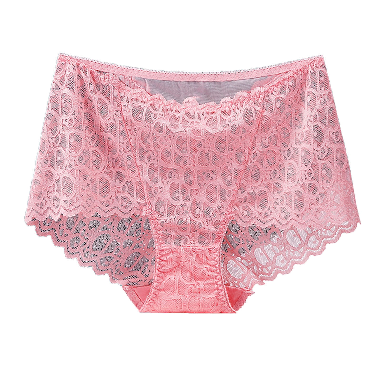 Aeguzox Cotton Underwear for Women High Waist Lace Trim Solid ...