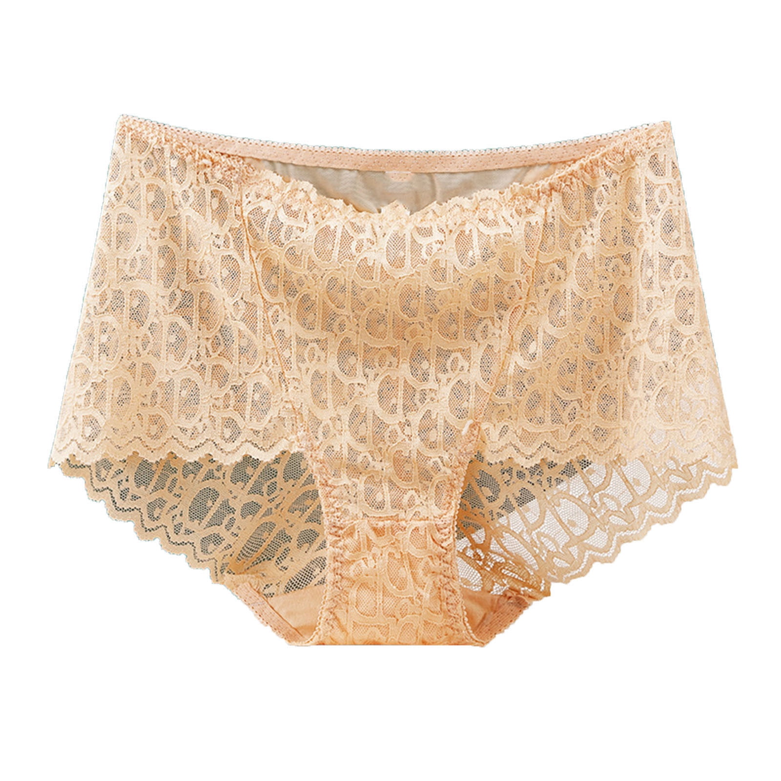 Aeguzox Cotton Underwear for Women High Waist Lace Trim Solid ...