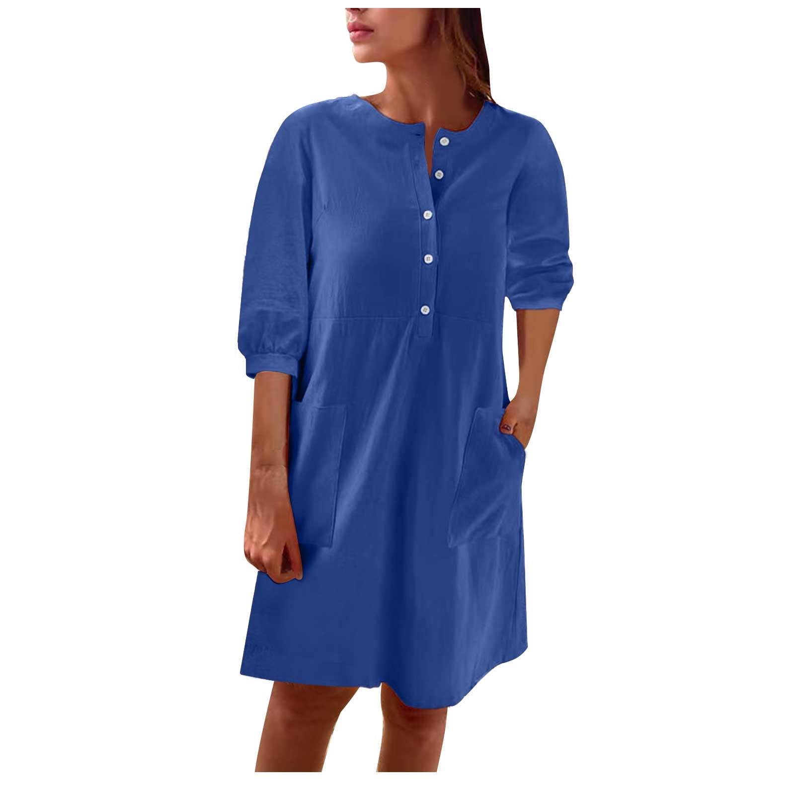 Aeguzox Dresses for Women Cable Knit Boat Neck Short Sleeve Sweater ...