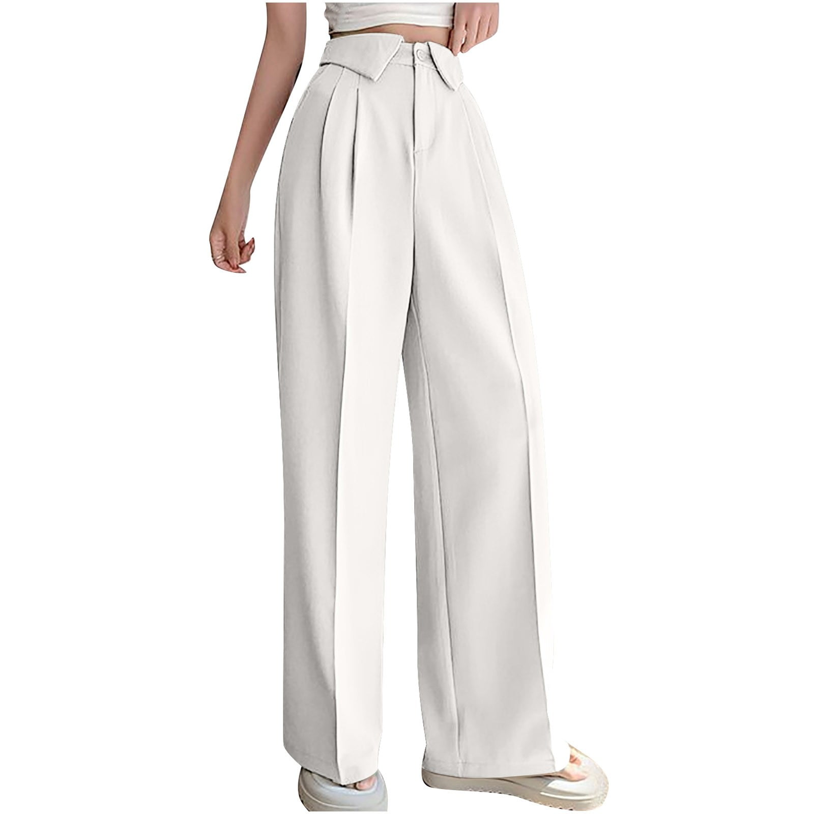 Aeguzox Hiking Pants Women Structured Waistband Wide Leg Style That ...