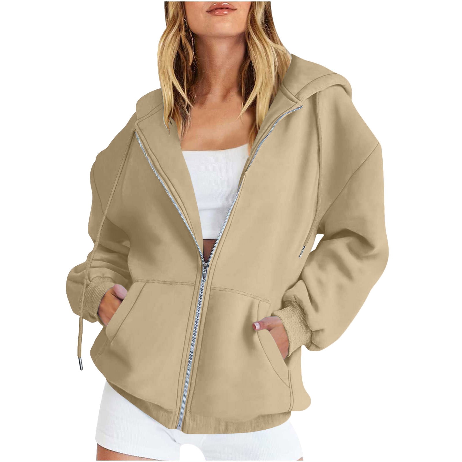 Aeguzox Hoodies for Women Minimalist Hooded Construction with Balloon ...
